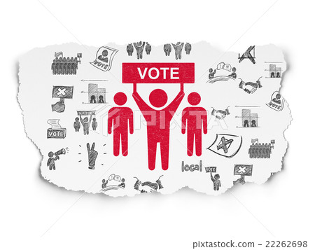 Political concept: Election Campaign on Torn Paper - Stock Illustration ...