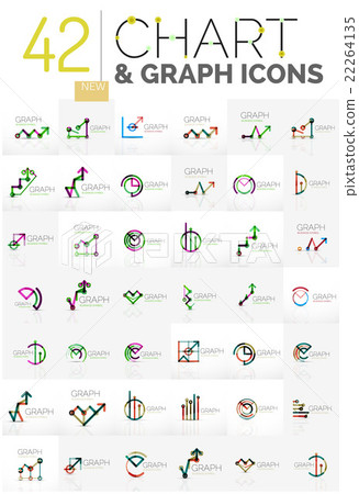 Collection of chart logos - Stock Illustration [22264135] - PIXTA