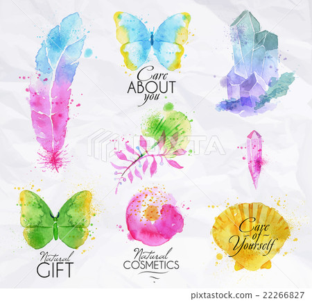 Signs watercolor nature - Stock Illustration [22266827] - PIXTA