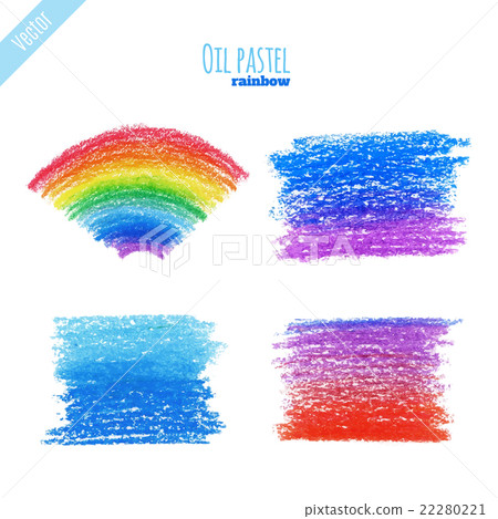 Oil pastel rainbow backgrounds - Stock Illustration [22280221] - PIXTA