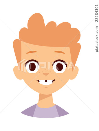 Boy smile face vector illustration. - Stock Illustration [22284301] - PIXTA