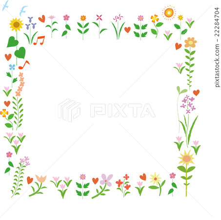 Cute flower frame - Stock Illustration [22284704] - PIXTA