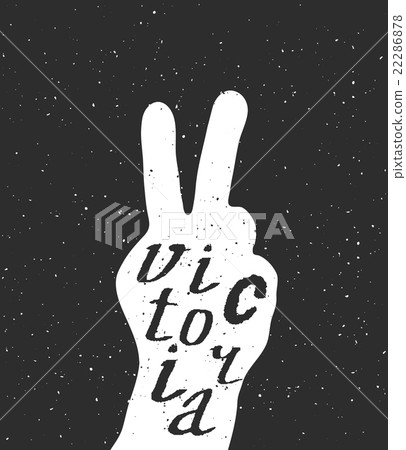 abstraction. hand victoria gesture-插圖素材 [22286878] - PIXTA圖庫