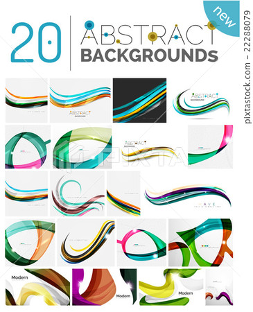 Pack of vector abstract backgrounds - Stock Illustration [22288079] - PIXTA
