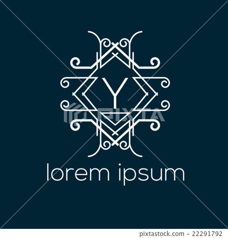 Luxury vintage letter Y vector logo template - Stock Illustration ...