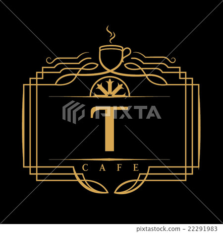 Coffee brand letter T vector logo template - Stock Illustration ...