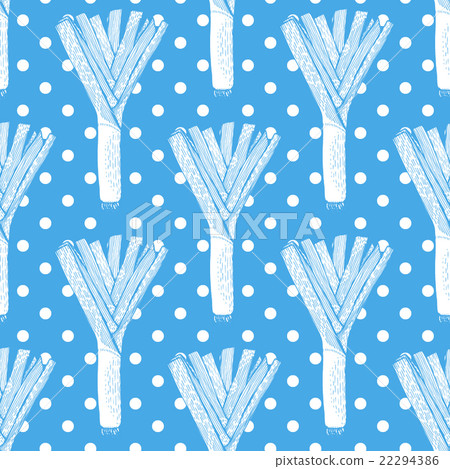 Leeks with polka dots - Stock Illustration [22294386] - PIXTA