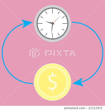 Cycle time and money vector - Stock Illustration [22312915] - PIXTA
