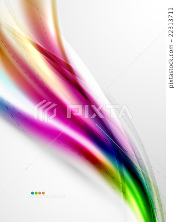 Rainbow color glossy silk elegant wave - Stock Illustration [22313711 ...