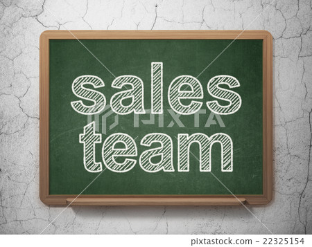 Advertising concept: Sales Team on chalkboard - Stock Illustration ...