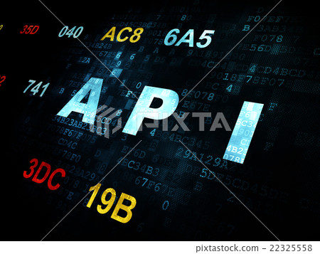 Software concept: Api on Digital background - Stock Illustration ...