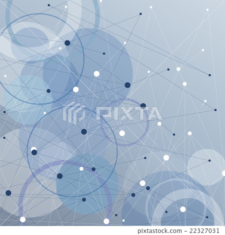 Geometric pattern with connected lines and dots. - Stock Illustration ...