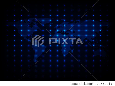 Abstract world map Blue Lights Vector Background - Stock Illustration ...