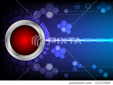 Abstrack button red technology and light effect on - Stock Illustration ...
