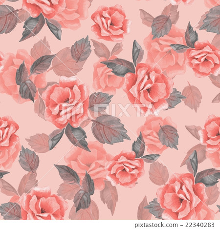 Beautiful hand-drawn flowers. Floral seamless patt - Stock Illustration ...