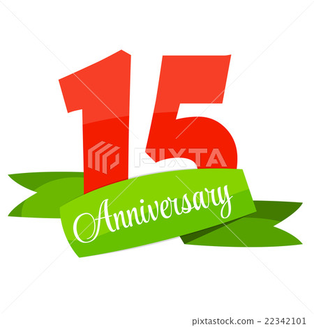Cute Template 15 Years Anniversary Sign Vector - Stock Illustration ...