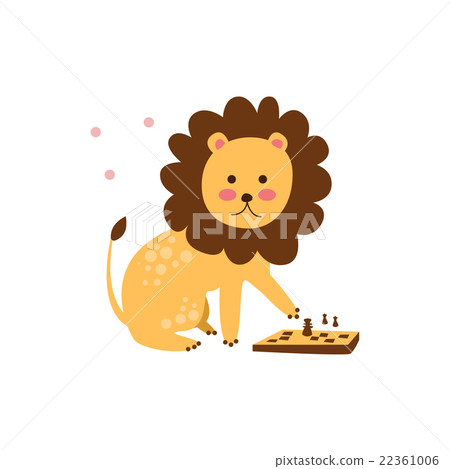 Lion Playing Chess - Stock Illustration [22361006] - PIXTA