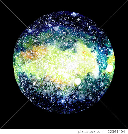 Watercolor galaxy texture on black background - Stock Illustration ...
