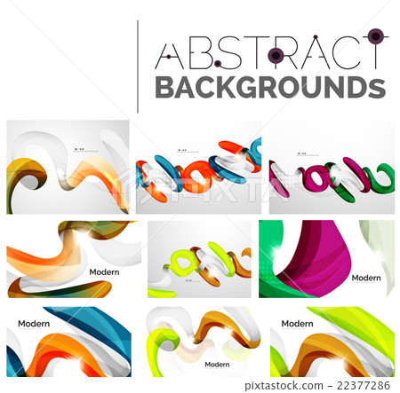 Pack of vector abstract backgrounds - Stock Illustration [22377286] - PIXTA
