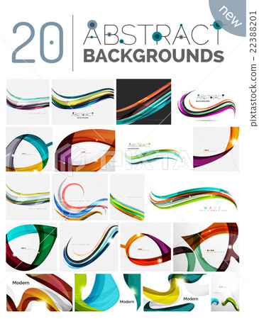 Pack of vector abstract backgrounds - Stock Illustration [22388201] - PIXTA
