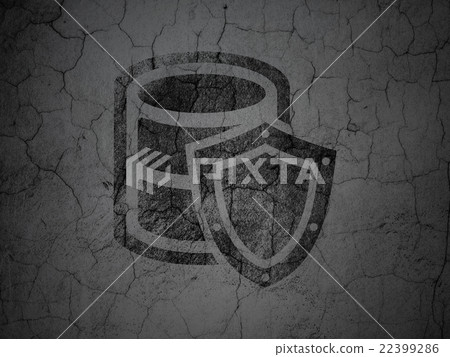 Programming concept: Database With Shield on - Stock Illustration ...