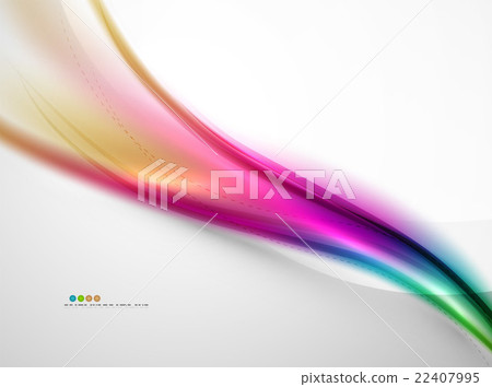 Rainbow color glossy silk elegant wave - Stock Illustration [22407995 ...