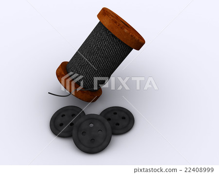 bobbin and a buttons - Stock Illustration [22408999] - PIXTA