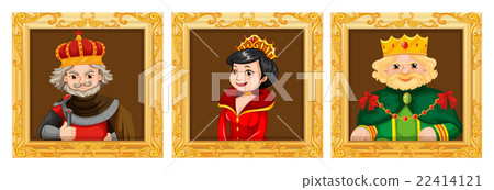 Kings and queens in photo frames - Stock Illustration [22414121] - PIXTA