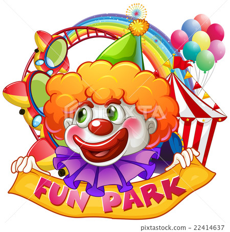 Jester with fun park sign - Stock Illustration [22414637] - PIXTA