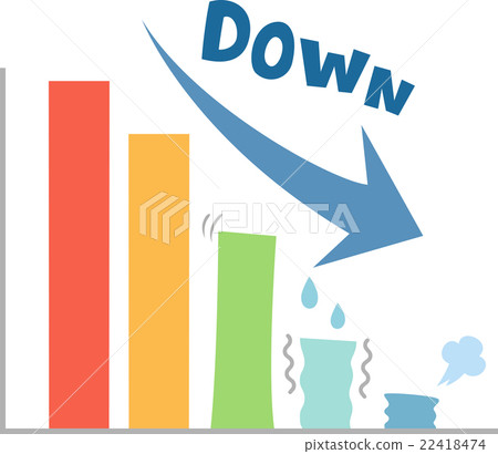 Illustration of a descending bar graph - Stock Illustration [22418474 ...