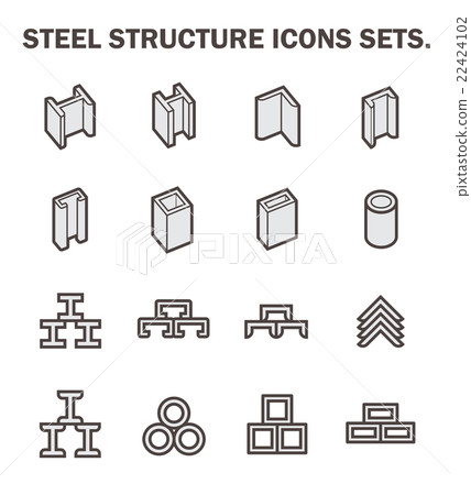 Steel structure icons - Stock Illustration [22424102] - PIXTA
