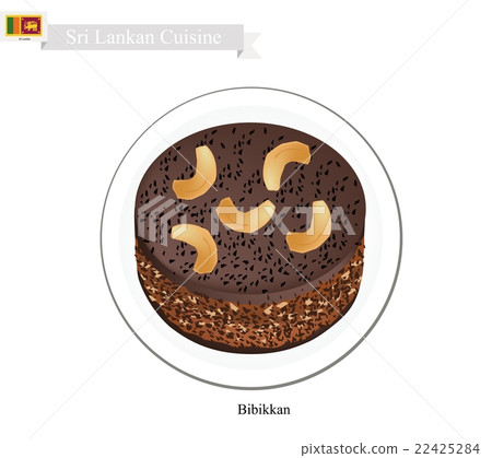 Bibikkan or Sri Lankan Coconut Treacle Cake - Stock Illustration ...