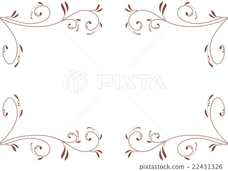 Brown vine simple frame - Stock Illustration [22431326] - PIXTA