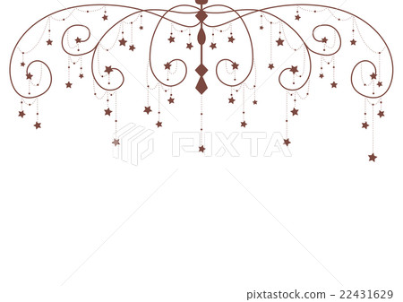 Brown star chandelier frame - Stock Illustration [22431629] - PIXTA