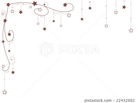 Brown star ornament frame - Stock Illustration [22432082] - PIXTA