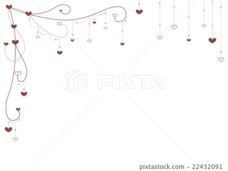 Brown heart ornament frame - Stock Illustration [22432091] - PIXTA