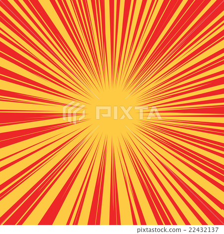 Red yellow retro rays vector background - Stock Illustration [22432137 ...