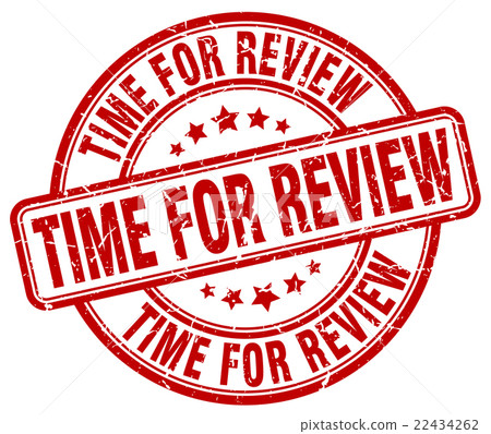 time for review red grunge round rubber stamp - Stock Illustration ...