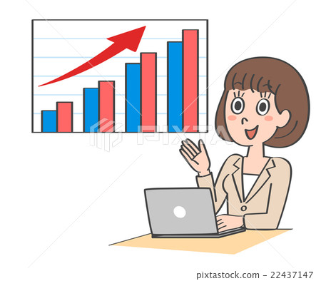Women personal computer graph - Stock Illustration [22437147] - PIXTA