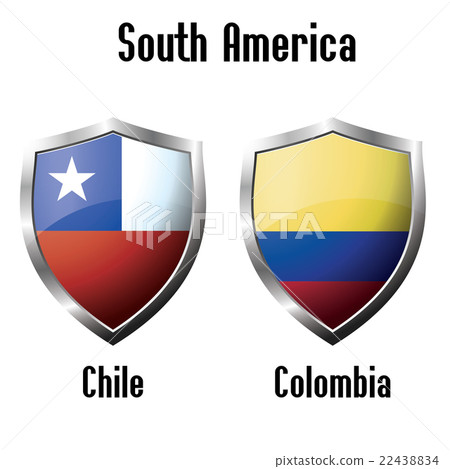 chile and colombia flag icons theme - Stock Illustration [22438834] - PIXTA