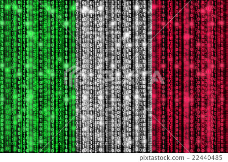Digital Italian flag - Stock Illustration [22440485] - PIXTA