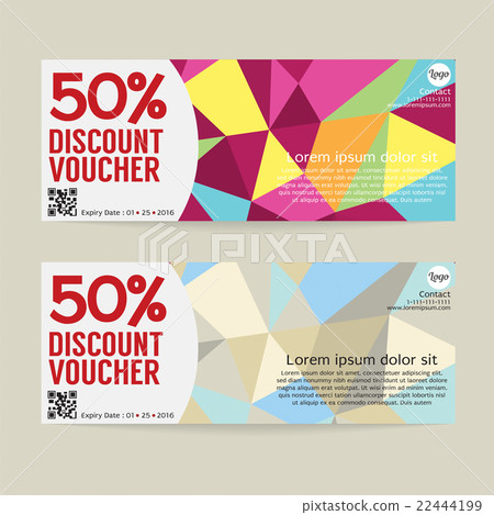 50 Percent Discount Voucher Template. - Stock Illustration [22444199 ...
