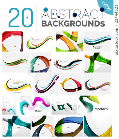 Pack of vector abstract backgrounds - Stock Illustration [22444623] - PIXTA