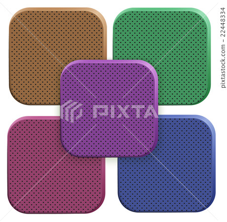 Icons of perforated porous material.-插圖素材 [22448334] - PIXTA圖庫