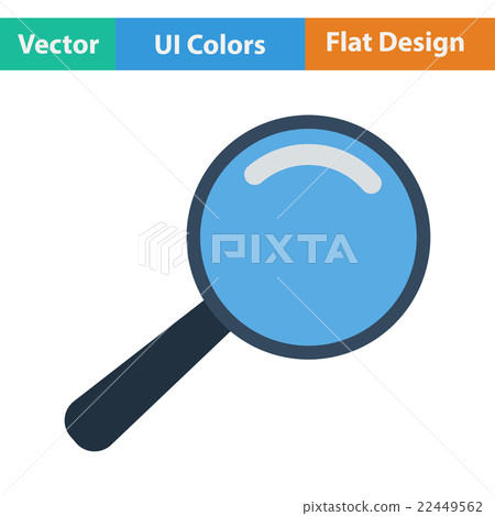 Flat design icon of magnifier - Stock Illustration [22449562] - PIXTA