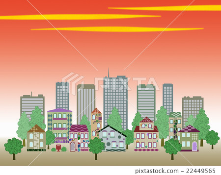 Townscape - Stock Illustration [22449565] - PIXTA