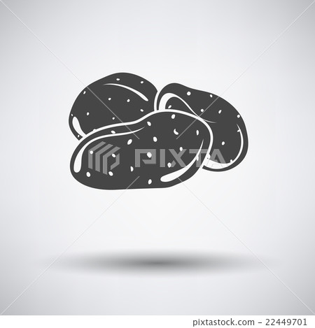 Potato icon on gray background - Stock Illustration [22449701] - PIXTA