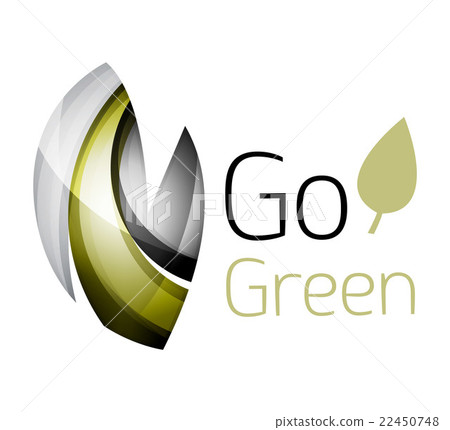 Abstract eco leag logo design made of color pieces - Stock Illustration ...