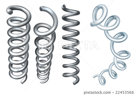 Steel Metal Spring Coil Design Elements - Stock Illustration [22453568 ...