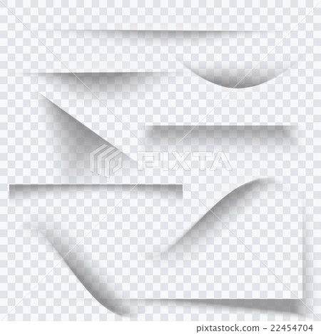 Set of transparent realistic paper shadow effects - Stock Illustration ...